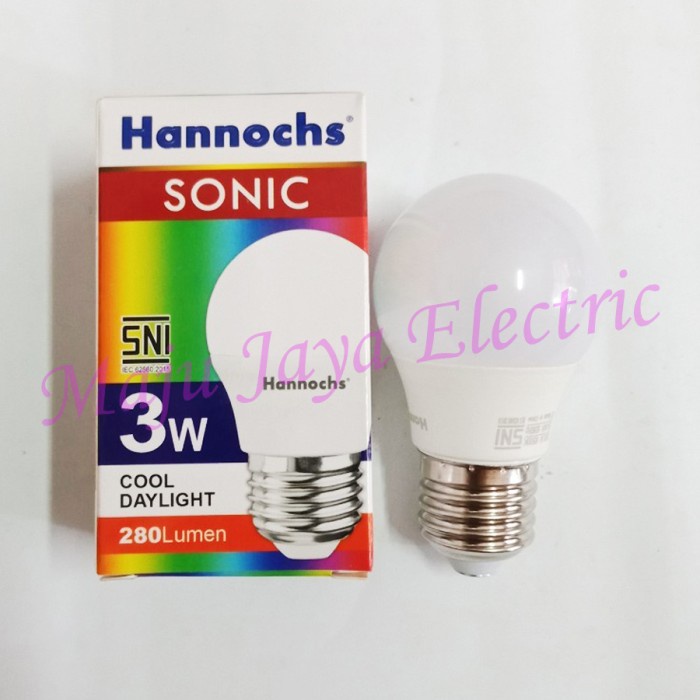 Jual Lampu LED Hannochs Sonic 3 W Watt Putih / Kuning Bohlam 3W 3Watt ...