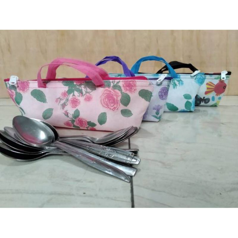 Jual Tas sendok garpu/pouch sendok garpu sumpit alat makan | Shopee ...