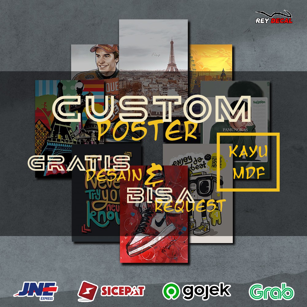Jual HIASAN DINDING POSTER CUSTOM WALL DECOR BINGKAI FOTO PAJANGAN ...