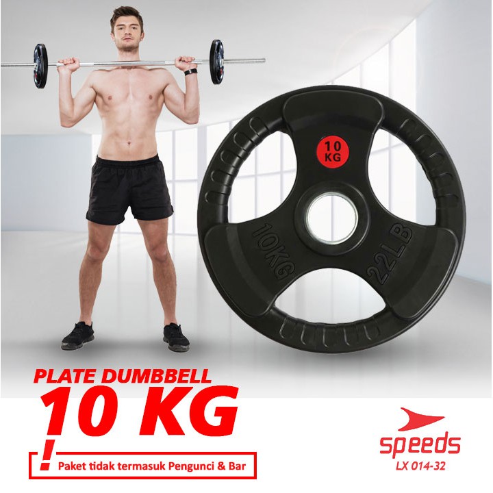 Jual SPEEDS Plate Dumbell/Fitness Barbel 10 kg Diameter 5 cm Dumbell ...