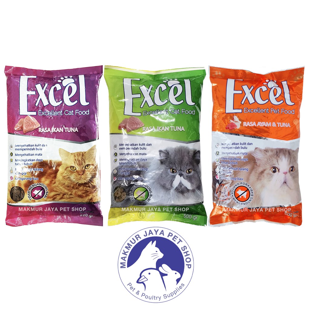 Jual Excel Cat Food Tuna 500 gr / Makanan Kucing 500gr / 500 gram ...