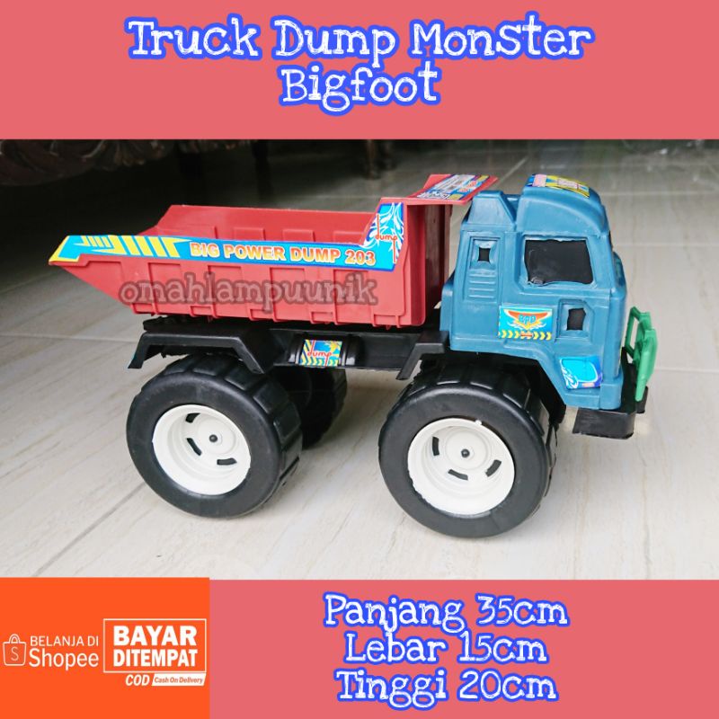 Jual Mainan Anak Mobil Truk Pasir Monster Bigfoot/ Truck Jomplang Roda ...