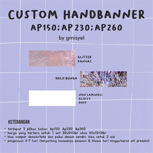 Jual [BACA DESC] AP150 AP230 AP260 A3+ CUSTOM CETAK HAND BANNER / HANDBANNER | Shopee Indonesia