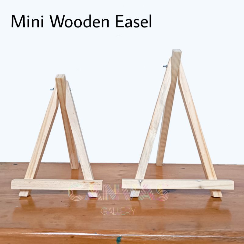 Jual EASEL MINI / STANDAR KANVAS MINI / MINI WOODEN EASEL / WOODEN ...
