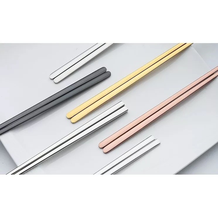 Jual Sumpit Korea / Korean Chopsticks / Sumpit Stainless | Shopee Indonesia