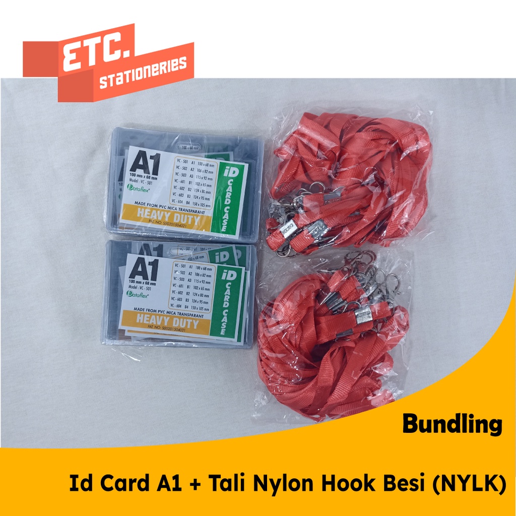 Jual Paket Bundling Id Card A1 + Tali Nylon Hook Besi (NYLK) | Shopee ...