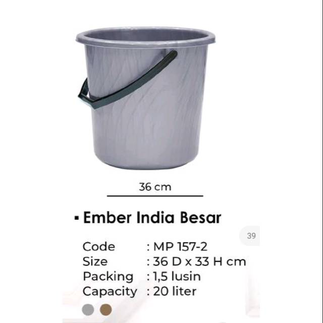 Jual Ember besar 20 liter silver | Shopee Indonesia
