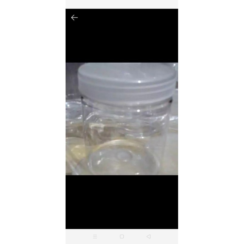 Jual Toples Tabung / Jar Plastik 500 - 600 ml + Tutup warna Natural/Putih Susu/ Gold min beli 6 ...