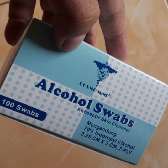 Jual Alcohol Swabs Cosmo Med (isi 100 pcs) | Shopee Indonesia