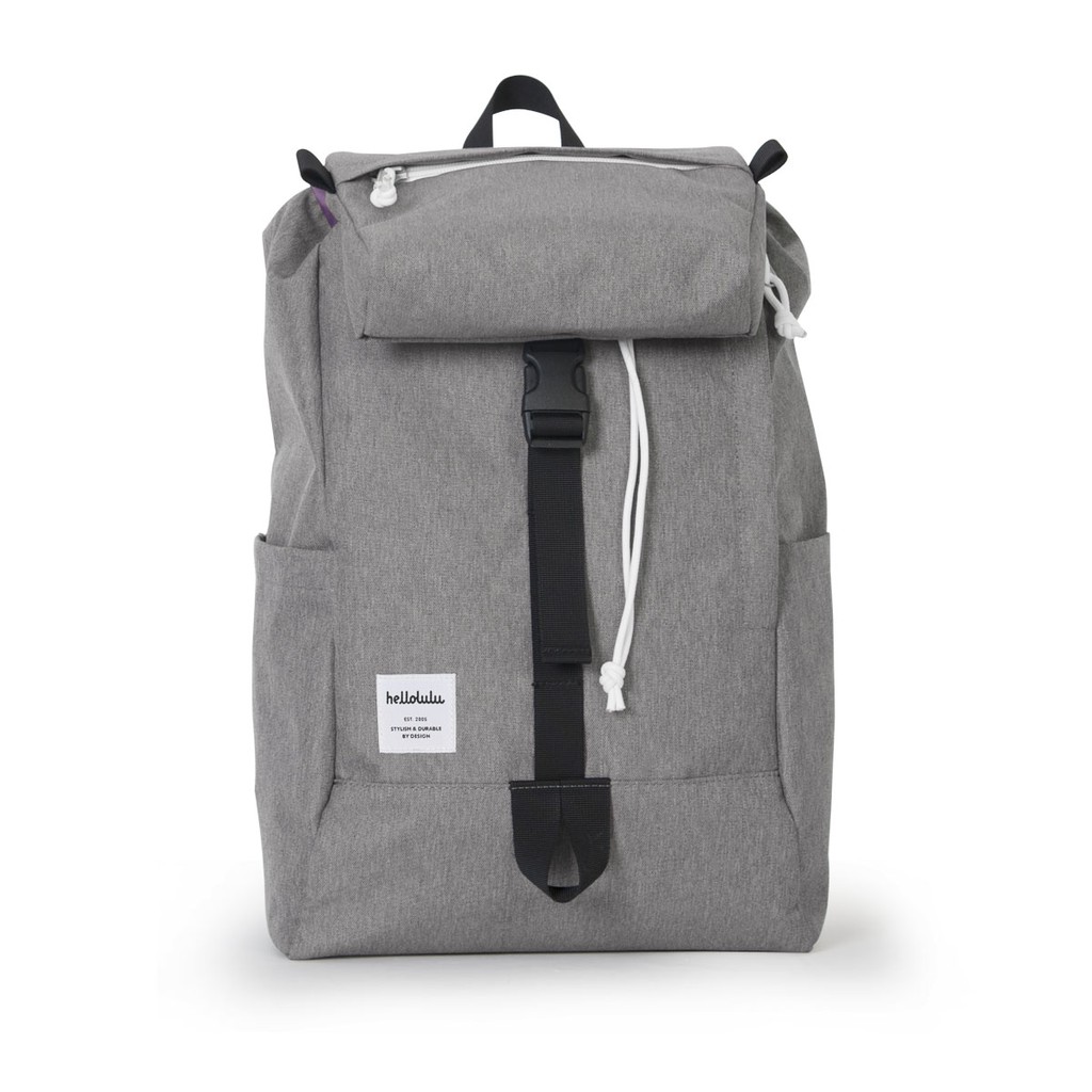 Jual Hellolulu Sutton All-Day Ruckpack Dark gray | Shopee Indonesia