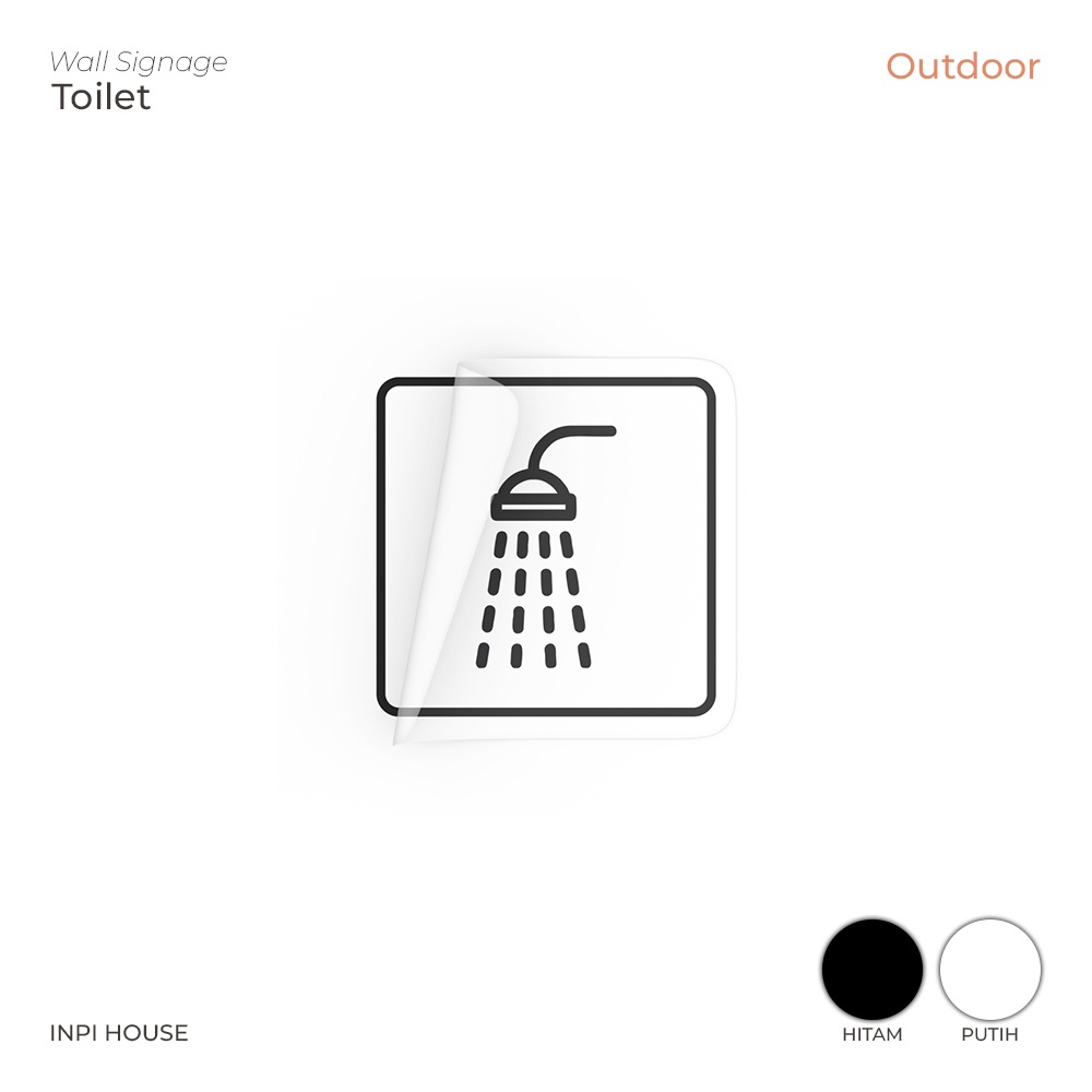 Jual stiker area mandi - shower sign sticker - stiker pintu - wall ...