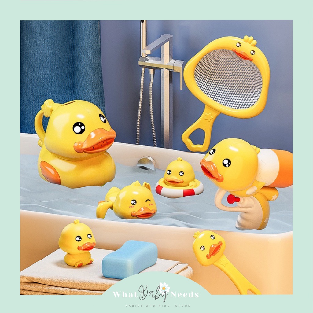 Jual Duck Bath Toy Set / Mainan Mandi Anak Set 8in1 / Pistol Air Bebek ...