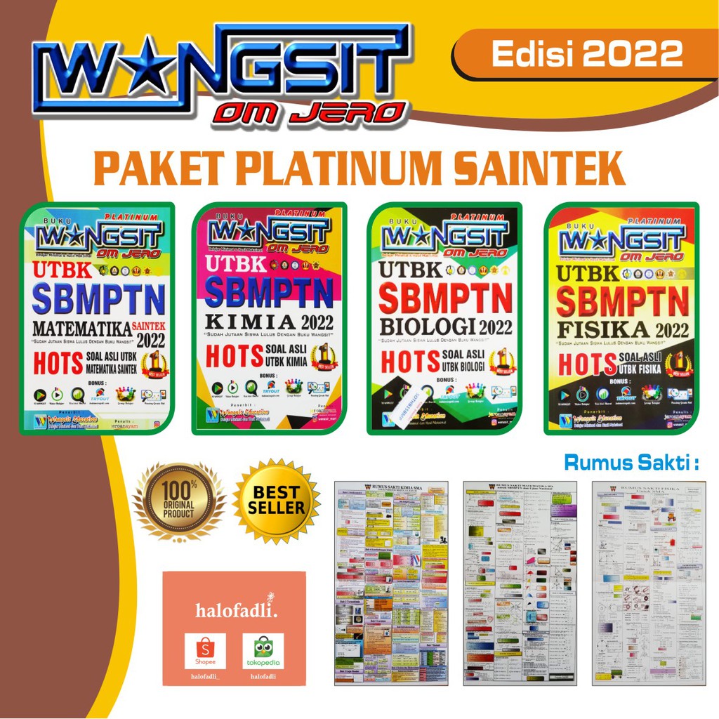 Jual Paket Buku Wangsit Om Jero Utbk Sbmptn 2022 [saintek Platinum