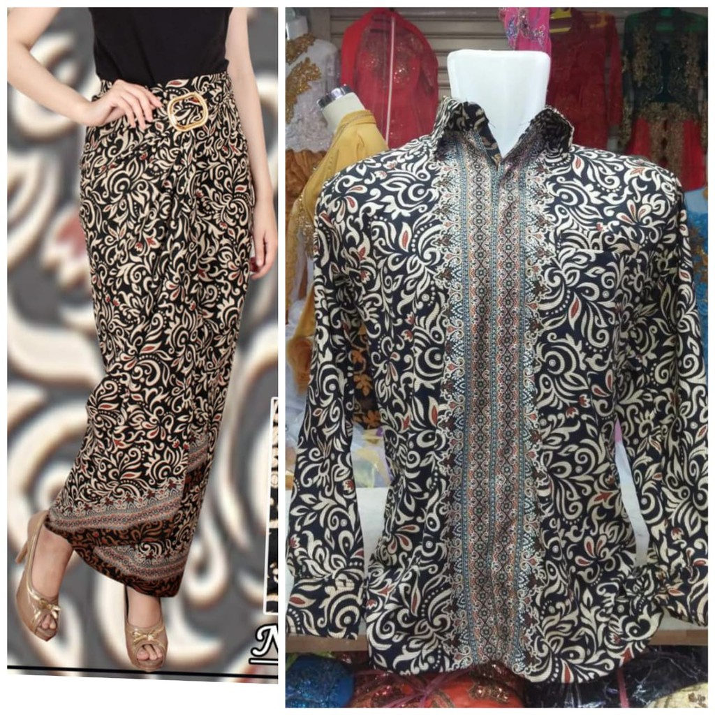 Jual kheisa collection - Couple Rok Lilit & Kemeja Batik Panjang ...