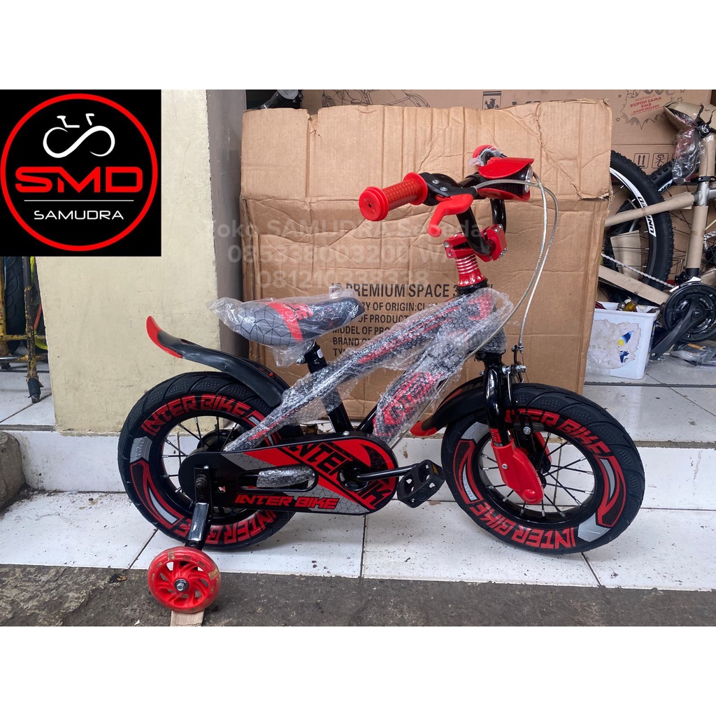 Jual Sepeda Anak BMX 12 Interbike 3.0 Ban Besar Lampu Klakson Murah BDG | Shopee Indonesia
