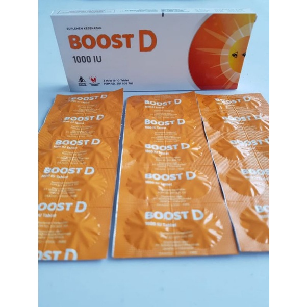 Jual Boost D vitamin D3 1000 IU strip isi 10 tablet | Shopee Indonesia