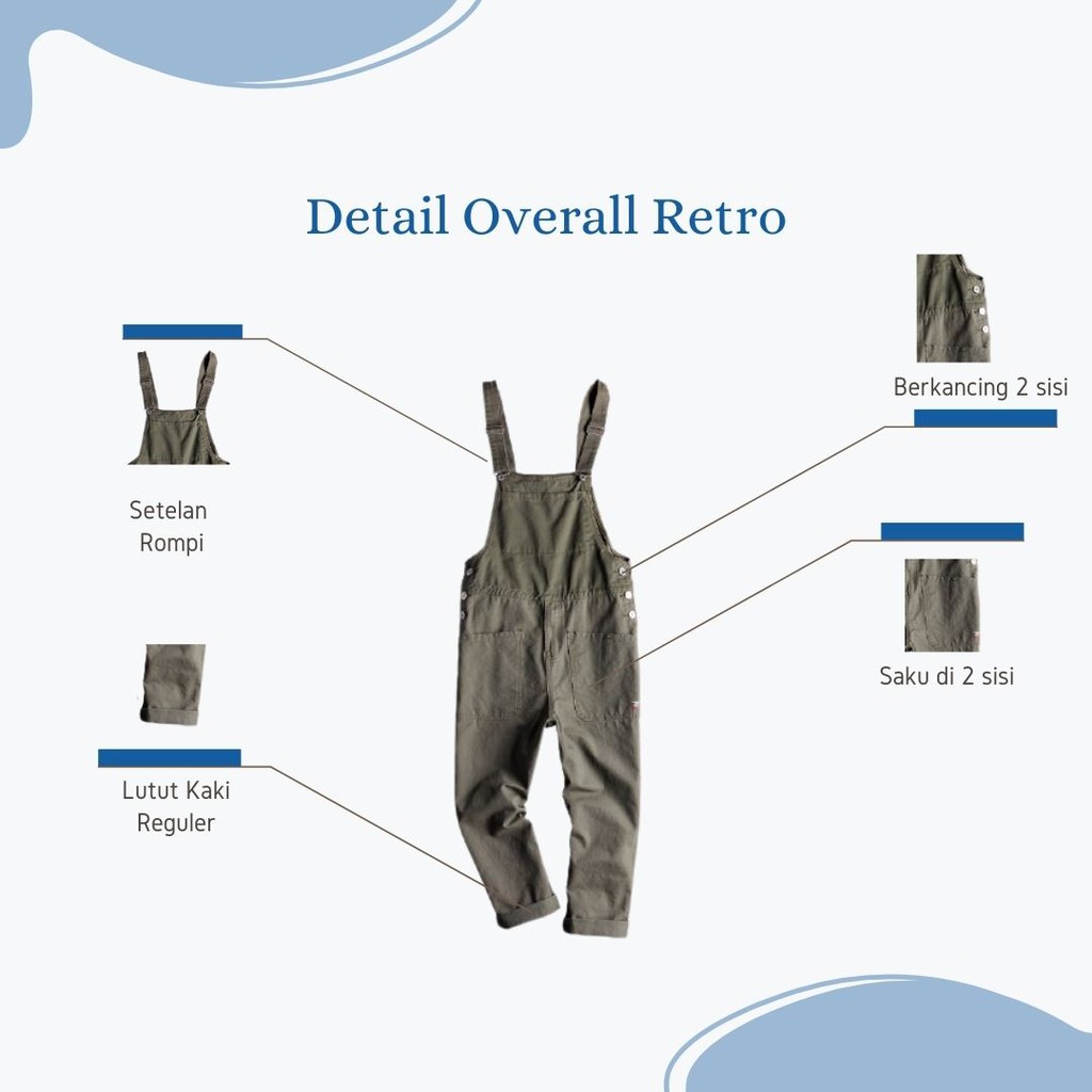 Jual OVERALL RETRO AMERICAN DRILL PRIA WANITA | Shopee Indonesia