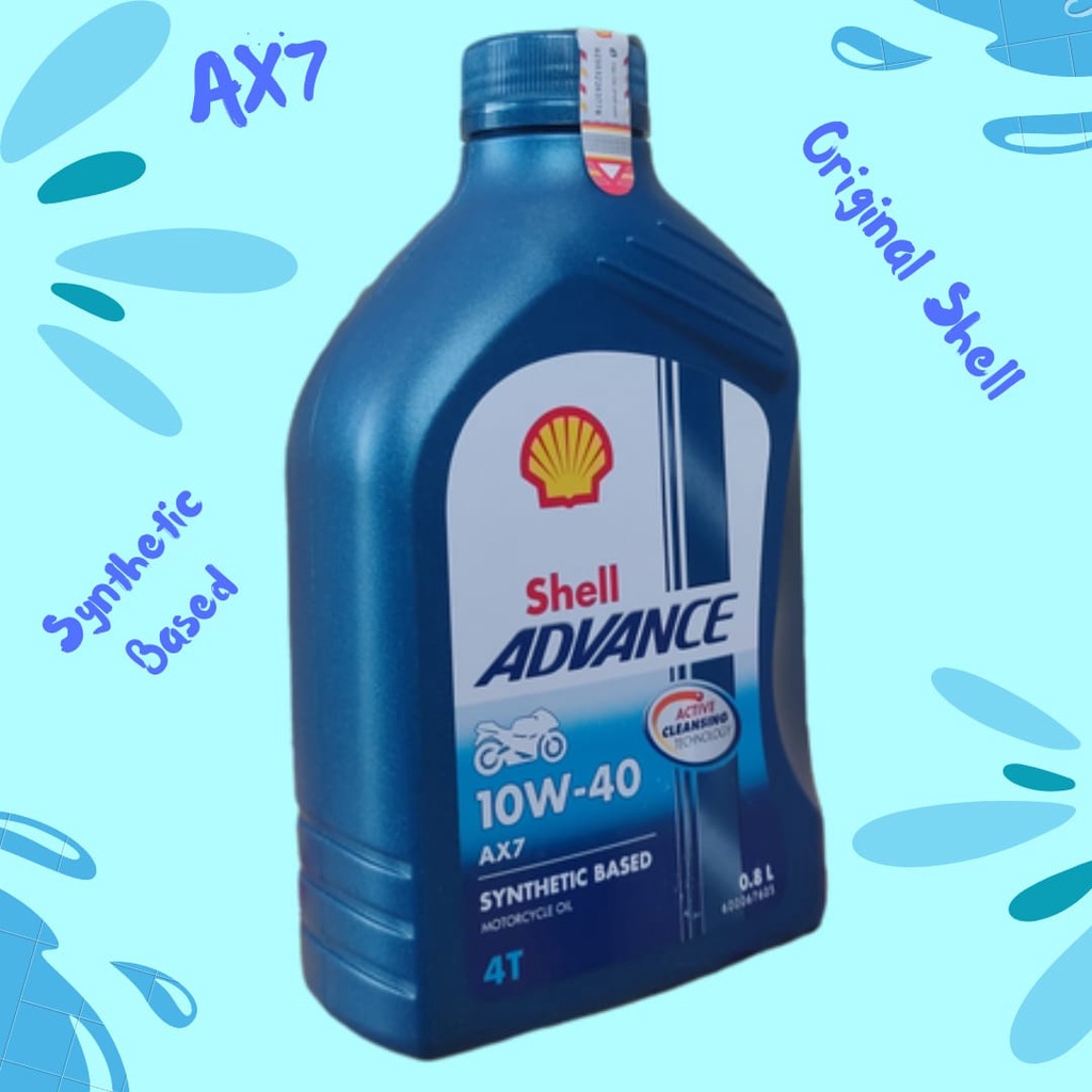 Jual Oli Motor Shell Advance AX7 4T /Oli Manual Original Shell SAE 10W ...