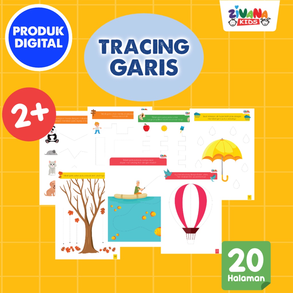 Jual Zivana Kids - DIGITAL FILE [PDF] PRINTABLE Worksheet Anak | Bisa ...