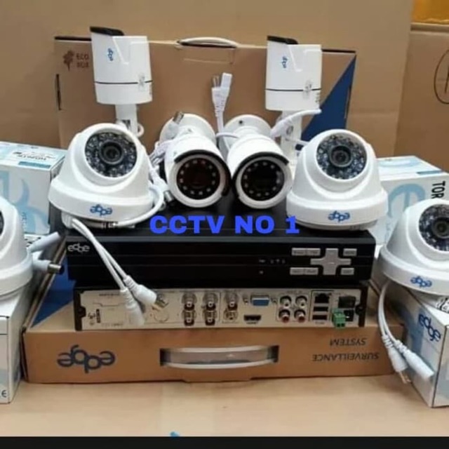 Jual PAKET CCTV EDGE 8CH 2MP FULL HD 1080P LENGKAP | Shopee Indonesia
