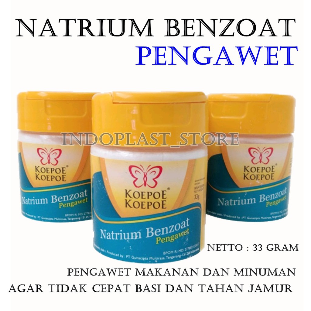 Jual Natrium Benzoat koepoe koepoe pengawet makanan minuman 33gram ...