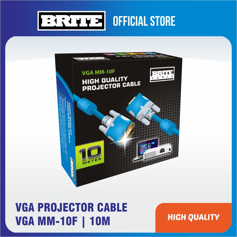 Jual Brite Cable VGA MM-10F - Kabel VGA 10 Meter [High Quality Cable] | Shopee Indonesia