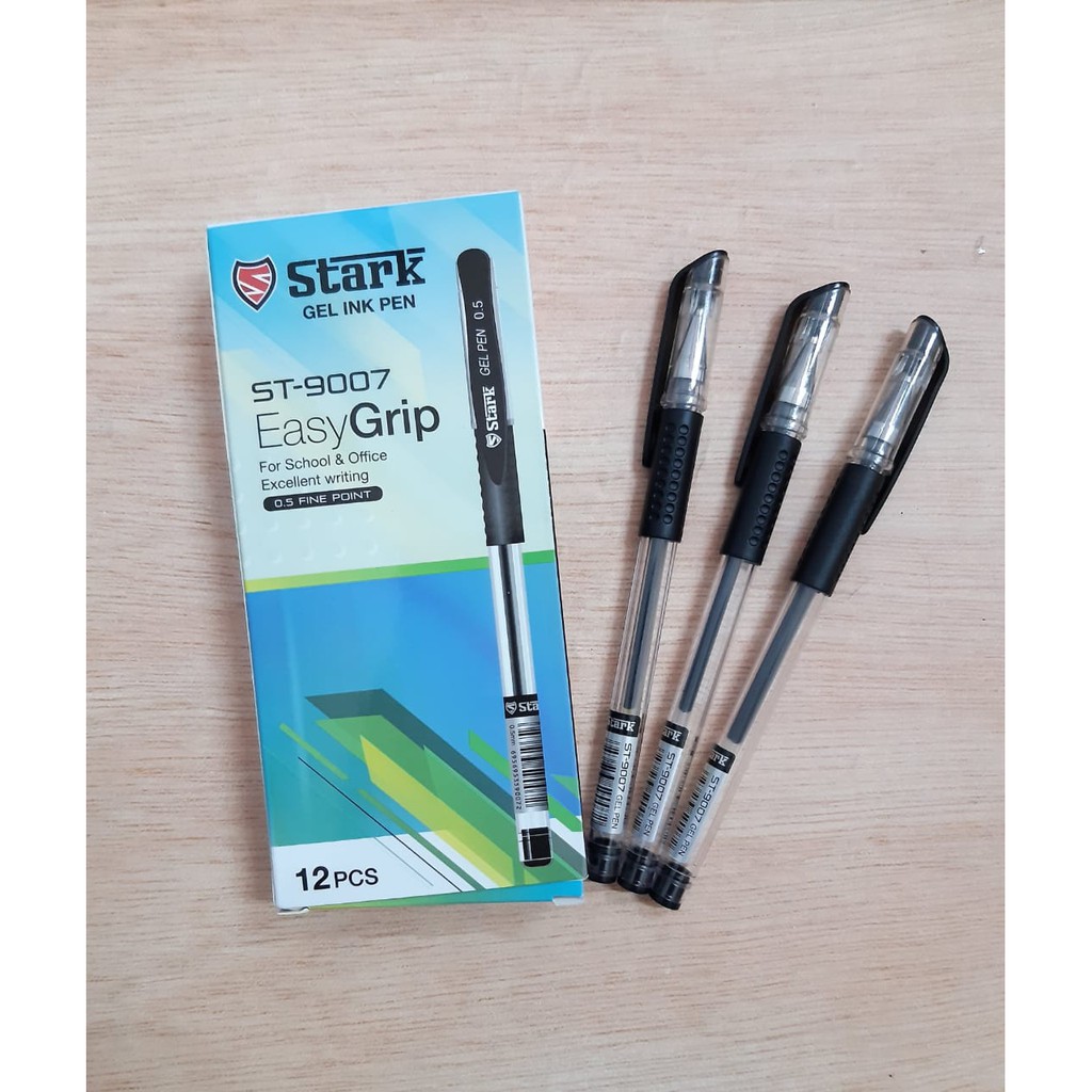 Jual PULPEN PEN GEL BALLPOINT GEL HITAM 0.5 MM TANDA TANGAN STARK JK ...