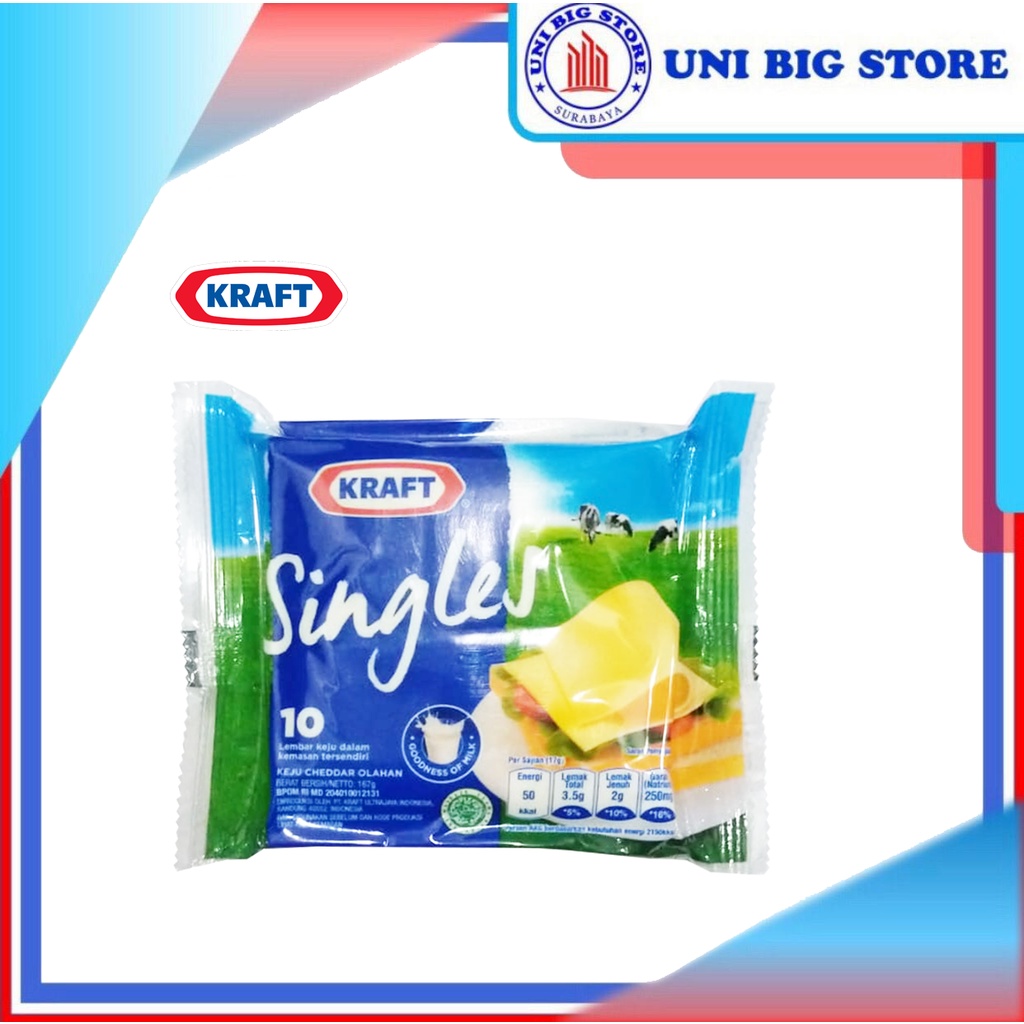 Jual Kraft Singles Cheddar Cheese 10 Slices Keju Lembaran Single Slice ...