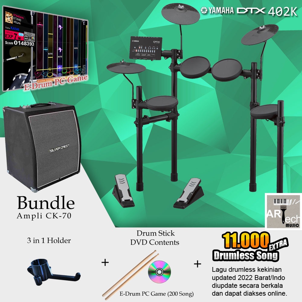 Jual Drum Elektrik Yamaha DTX402 BUNDLE AMPLI / DTX402K / DTX 402 ...