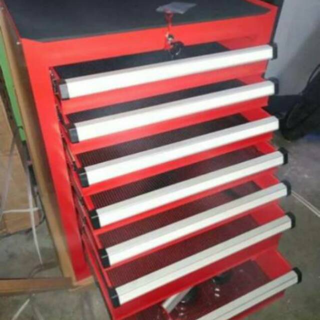 Jual Lemari Tempat Penyimpanan Kunci-kunci Tool Box Trolley 7 Laci JS-32B7 | Shopee Indonesia