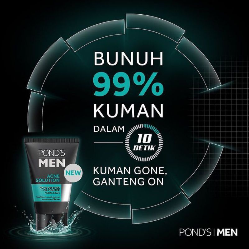 Jual Ponds Men Acne Clear Oil Control Sabun Cuci Muka Pria 100G ...