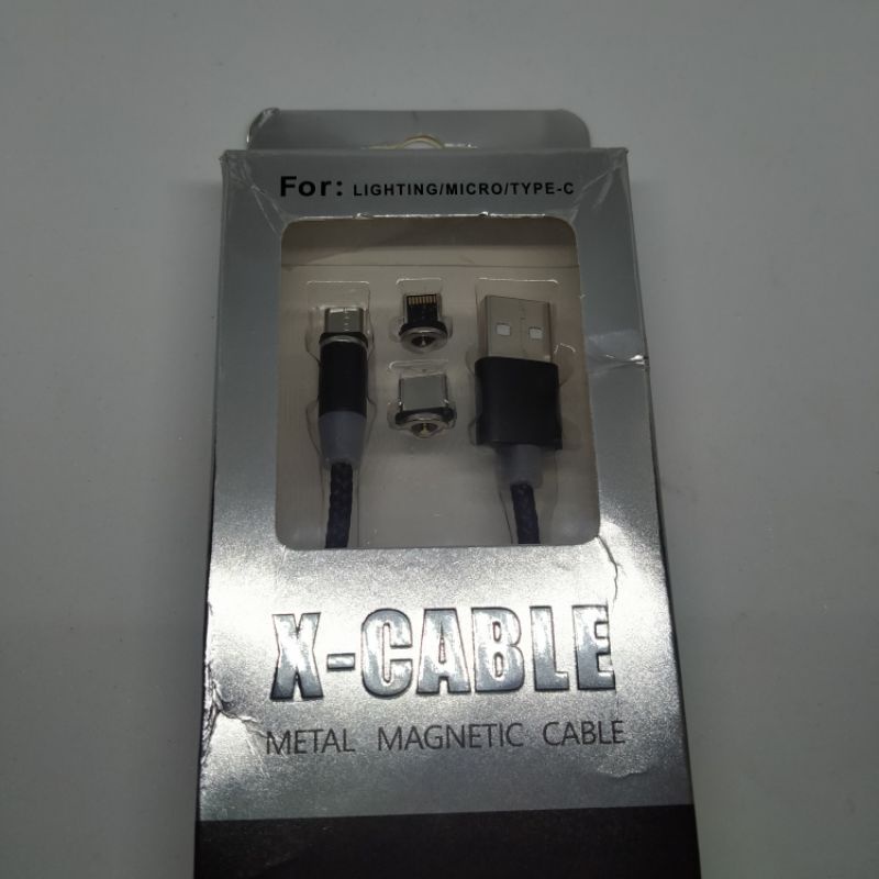 Jual Kabel charging 3 in 1 micro usb,type c,iphone magnet | Shopee ...