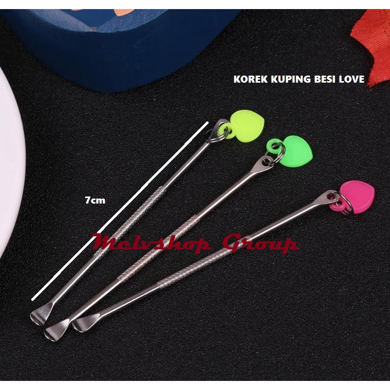 Jual KOREK KUPING BESI LOVE / EARPICK ANTI KARAT STAINLESS CHROME ...