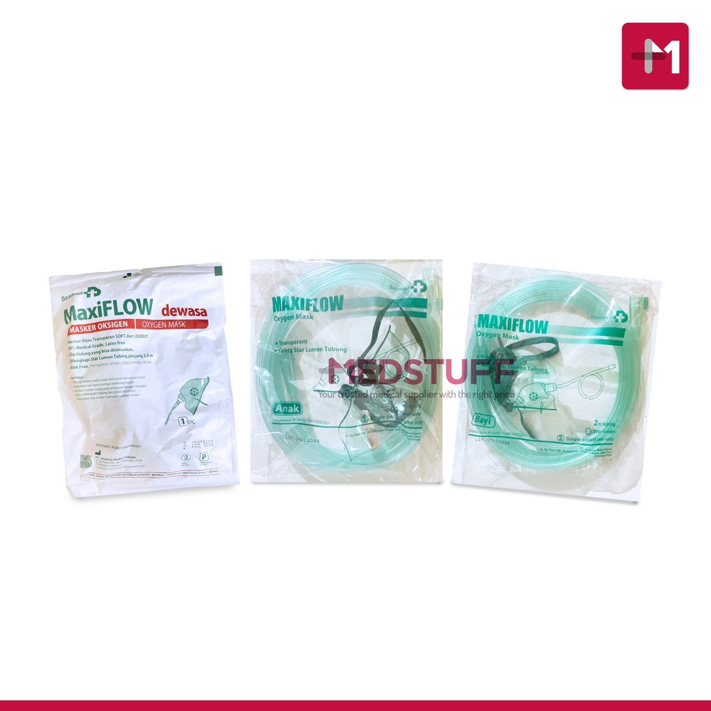Jual Maxiflow Masker Oksigen Simple Face Mask Oxygen Mask | Shopee ...