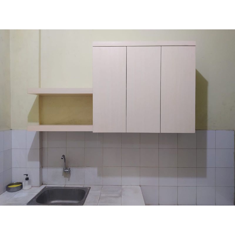 Jual kitchen set atas hpl 3 pintu dan 2 lbr ambalan | Shopee Indonesia