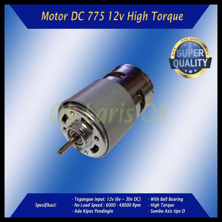 Jual JUAL Motor DC 775 12v High Torsi Speed Dinamo Mesin Power Tools DIY 24v 30v | Shopee Indonesia