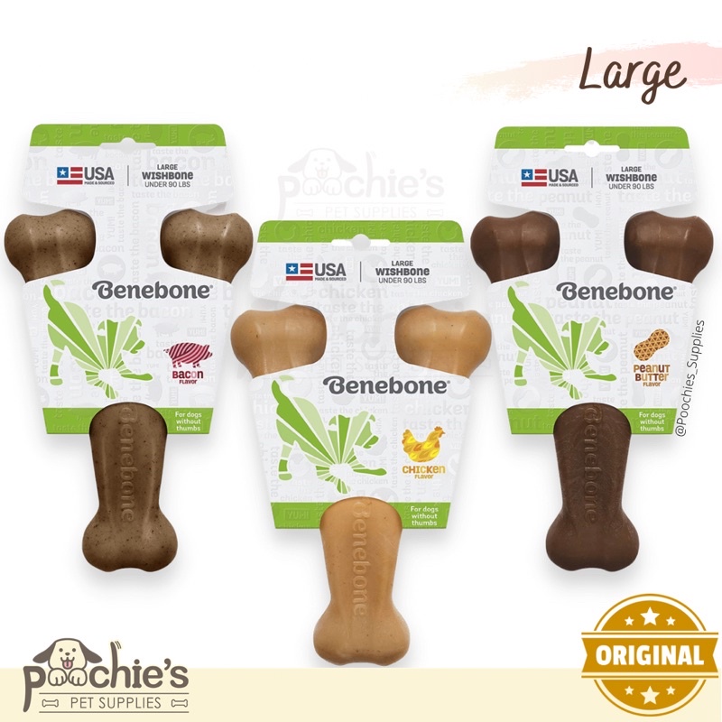 Jual Benebone Large ( Wishbone ) dog toys / chews | Shopee Indonesia
