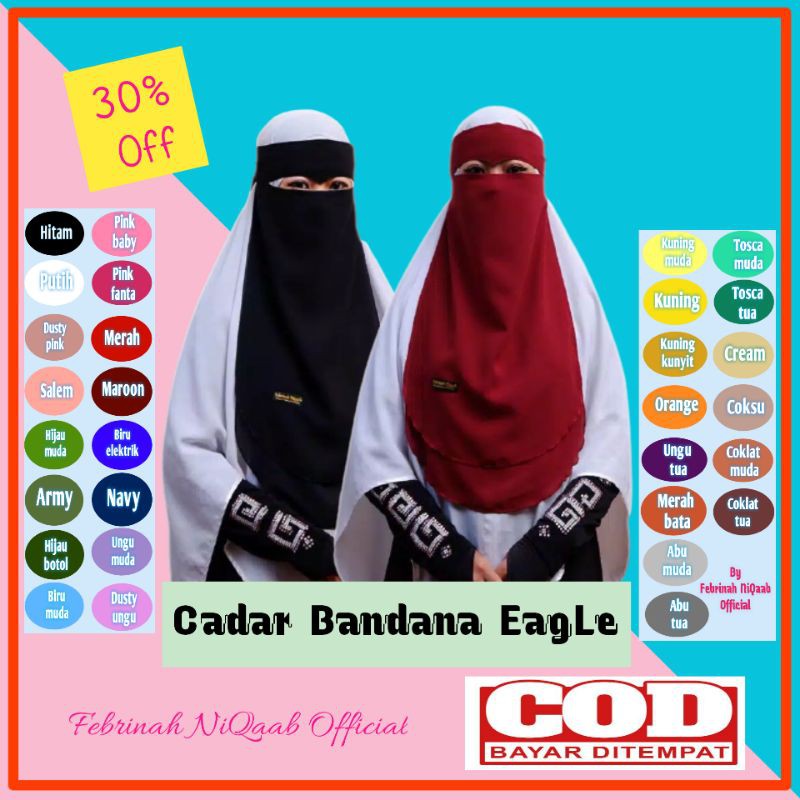 Jual Cadar niqob niqab eagle mata elang tanpa jahitan bawah mata 2 layer | Shopee Indonesia