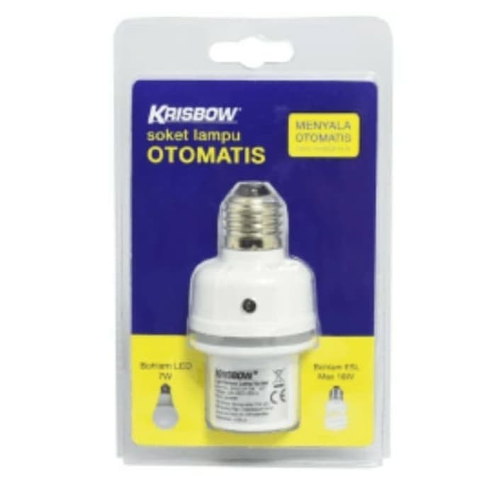 Jual krisbow socket fiting lampu otomatis sensor cahaya | Shopee Indonesia
