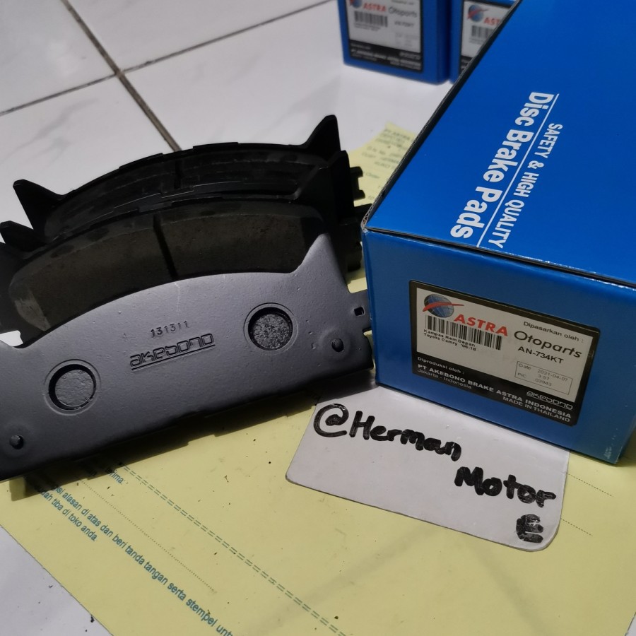Jual Kampas rem Brake Pad Depan Akebono ORIGINAL Toyota Camry 2006-2018 XV50 XV40 AN-734KT ...