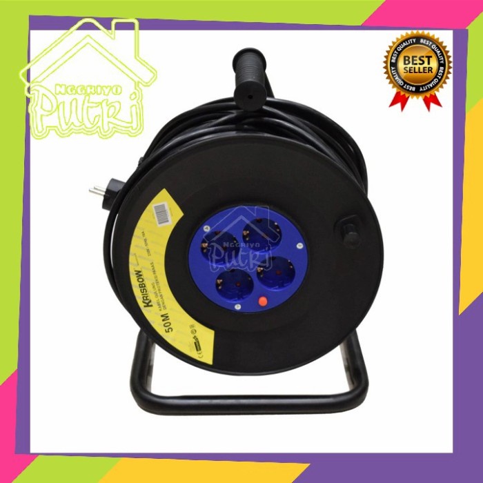 Jual Colokan Listrik Kabel Roll Untuk Industri Atau Rumahan Krisbow 50M ...