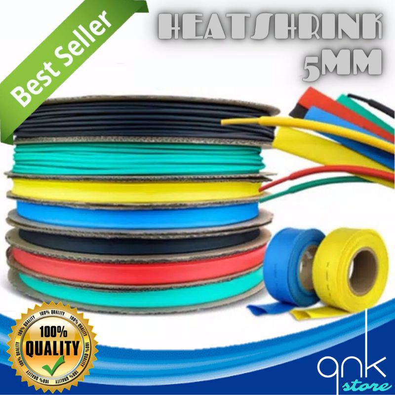 Jual Heatshrink 5mm Selang Bakar Selongsong Bakar Heat Shrink 5mm ...