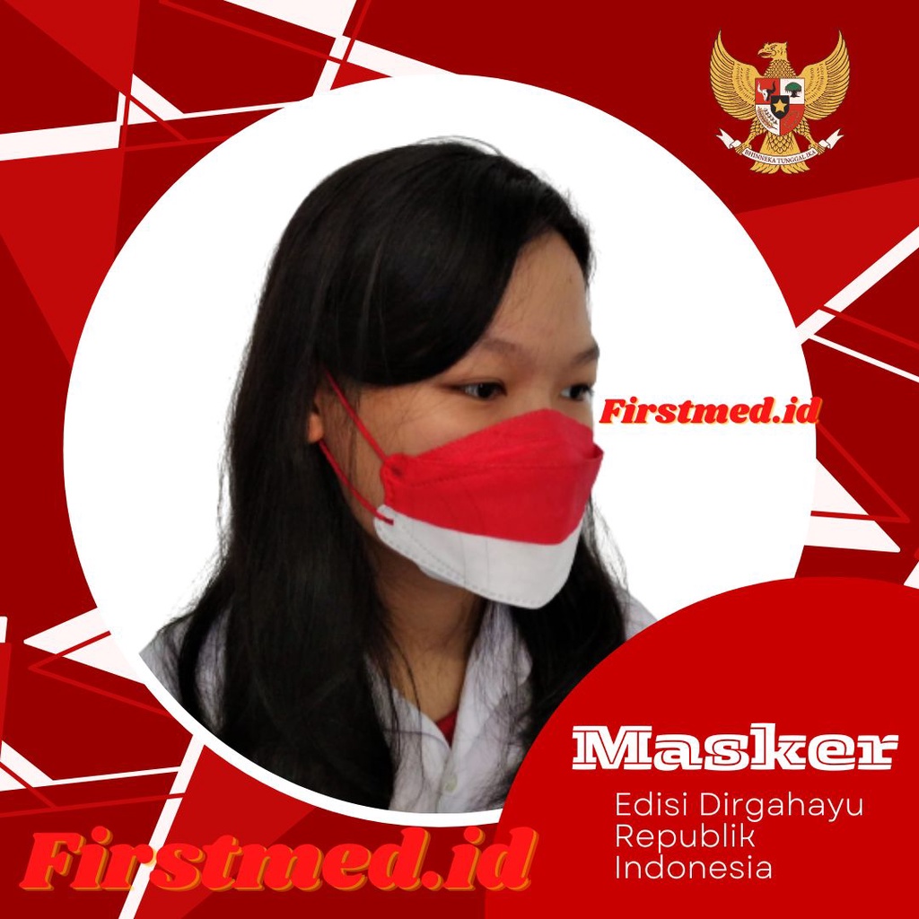 Jual MASKER KF94 MERAH PUTIH JSP MASKER KF94 KEMERDEKAAN MASKER MERAH ...