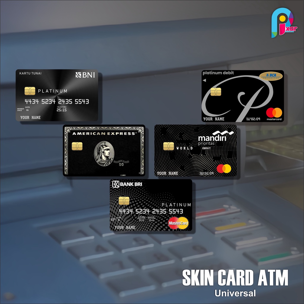 Jual STIKER PELINDUNG KARTU SKIN CARD ATM E-MONEY STICKER MOTIF BANK ...