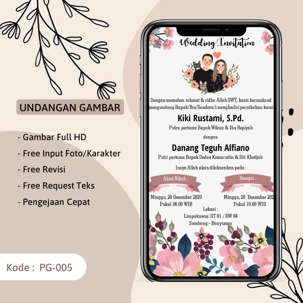Jual Undangan Digital Pernikahan Murah/ Undangan Digital Pernikahan ...
