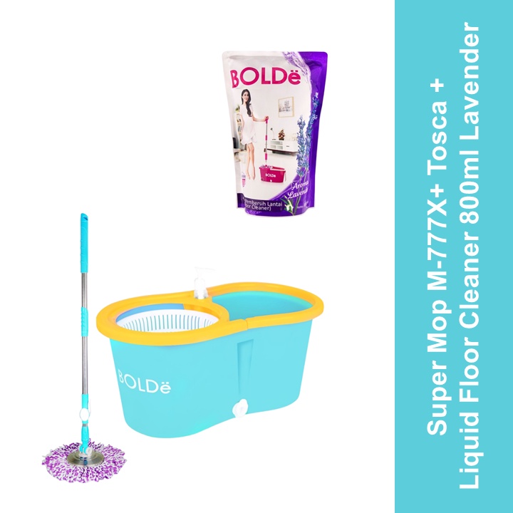 Jual BOLDe Pel Lantai + Sabun Pembersih Lantai Lavender / Super Mop ...