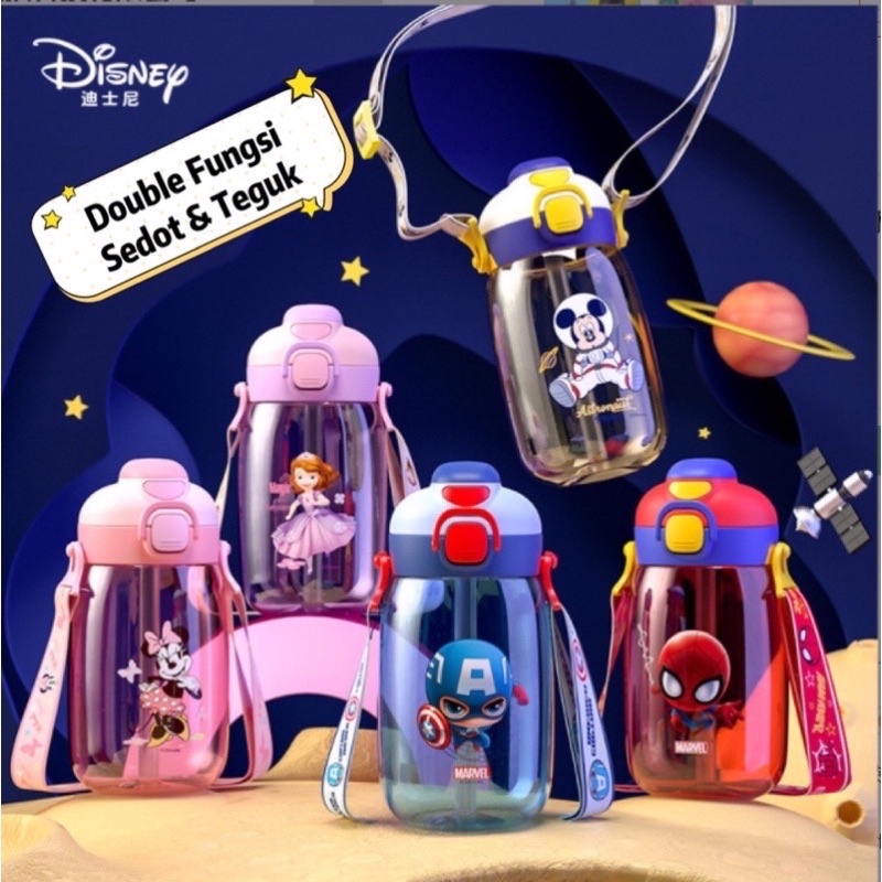 Jual Botol Minum Anak 2in1 Sedot Teguk Spiderman Captain Hello Kitty ...