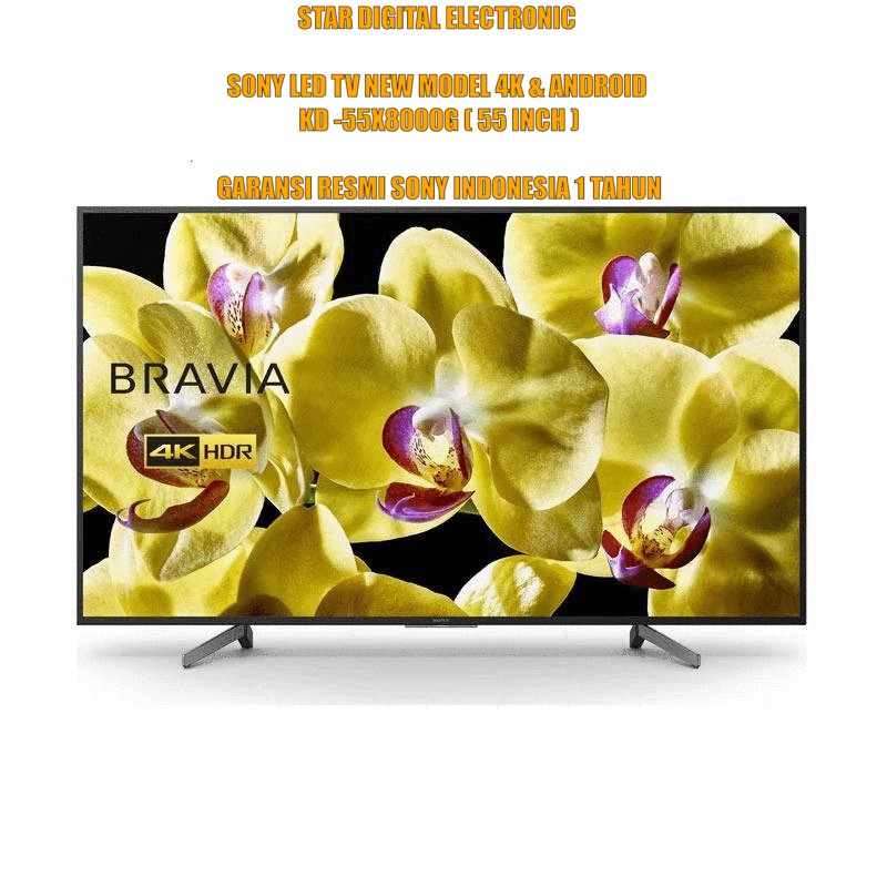 Jual GARANSI RESMI SONY KD 55X8000G Android Smart TV LED Black Original 55 Inch 4K Ultra HD High Shopee Indonesia