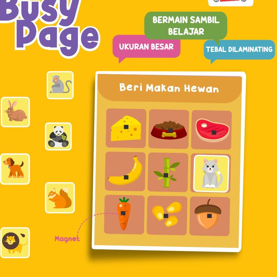Jual ♪ Zivana Kids - Busy Page Mainan Montessori Edukasi Board Game ...