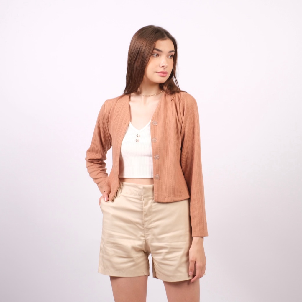 Jual Yeoji Winter Cardigan Crop Korean Knit Premium | Shopee Indonesia